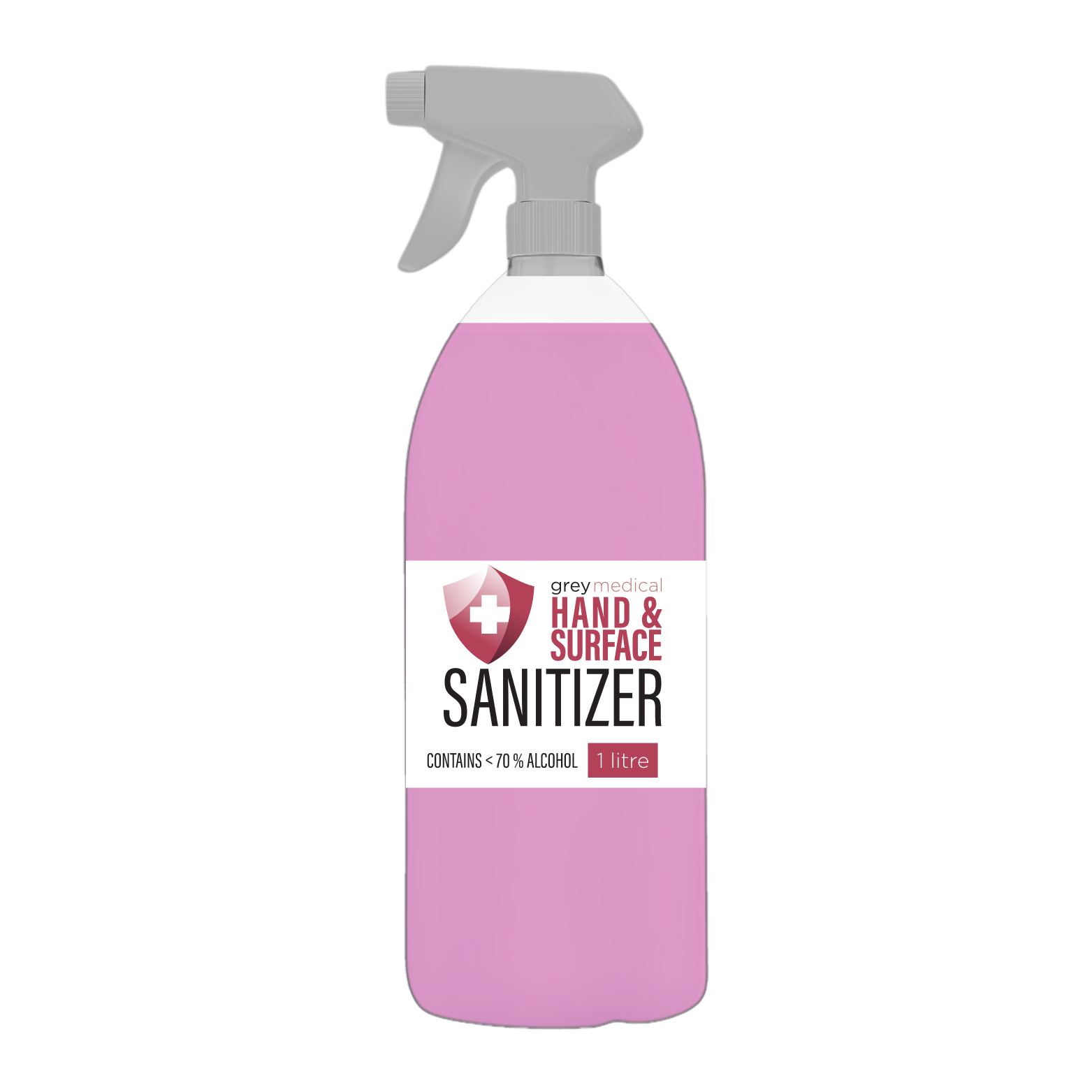 Grey Medical Hand and Surface Sanitizer 70% Alcohol + Chlorhexidine Gl ...